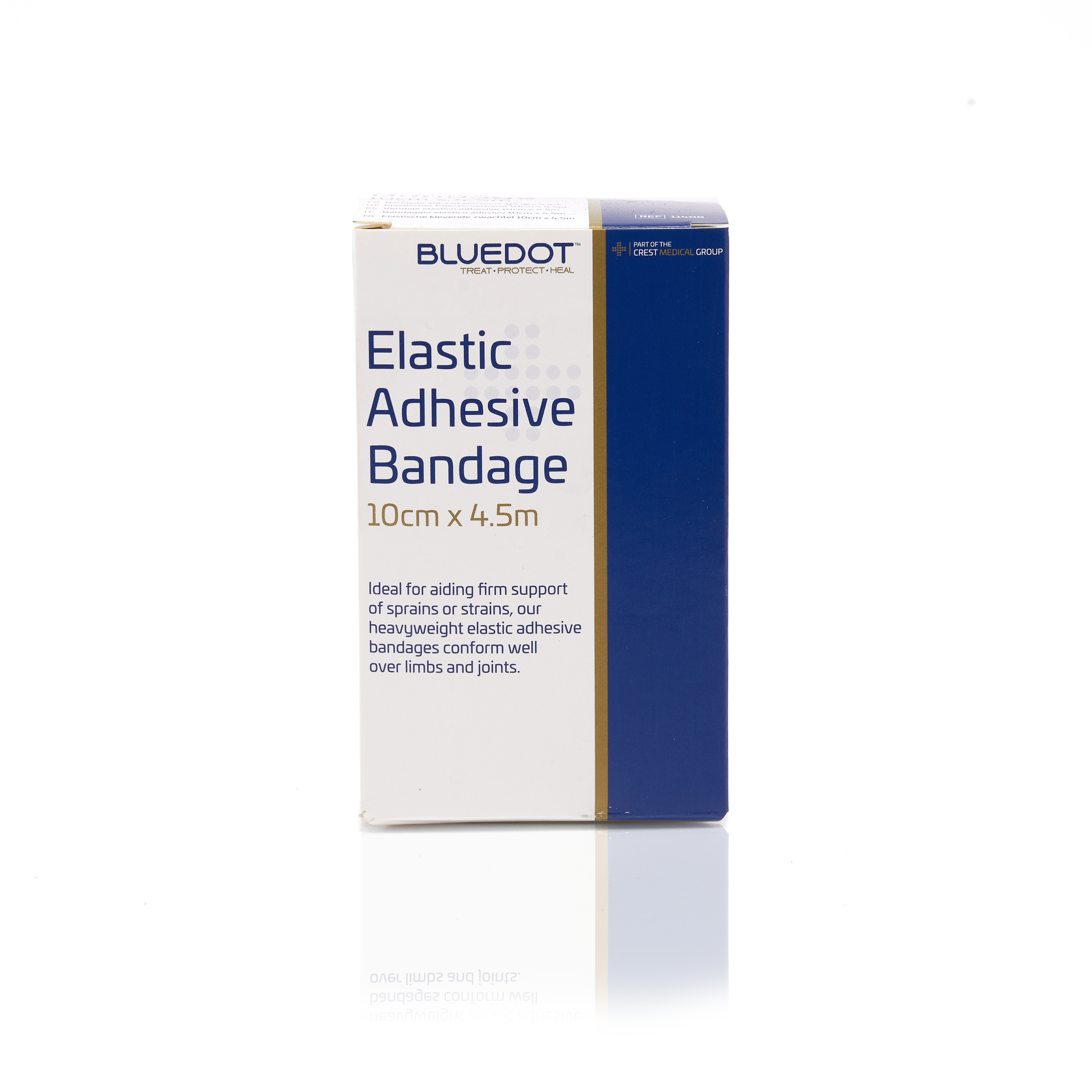 Blue Dot Boxed Elastic Adhesive Bandage 10cm x 4.5m